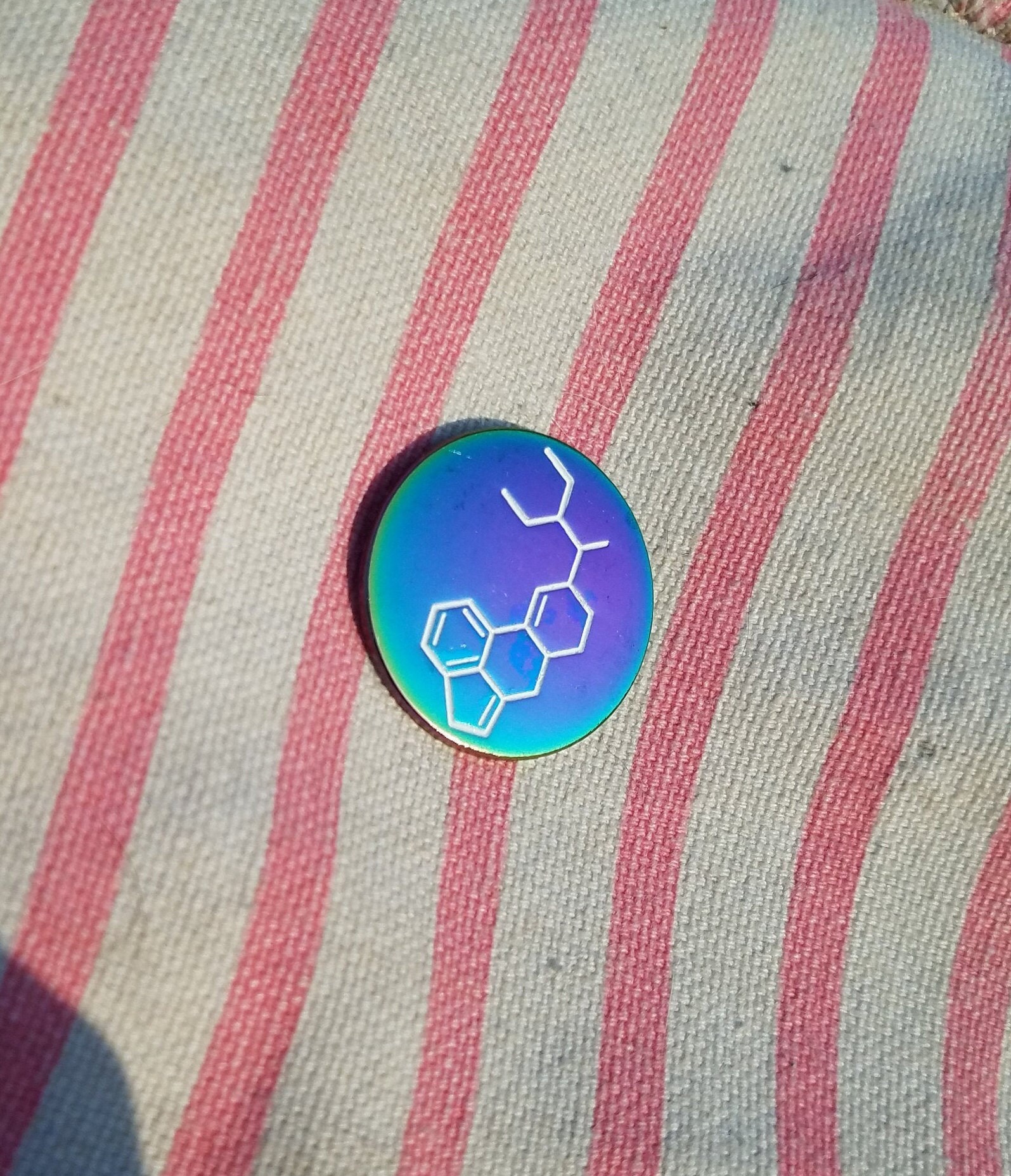 LSD Acid Molecule Rainbow Anodized Drug Enamel Pin - Etsy UK