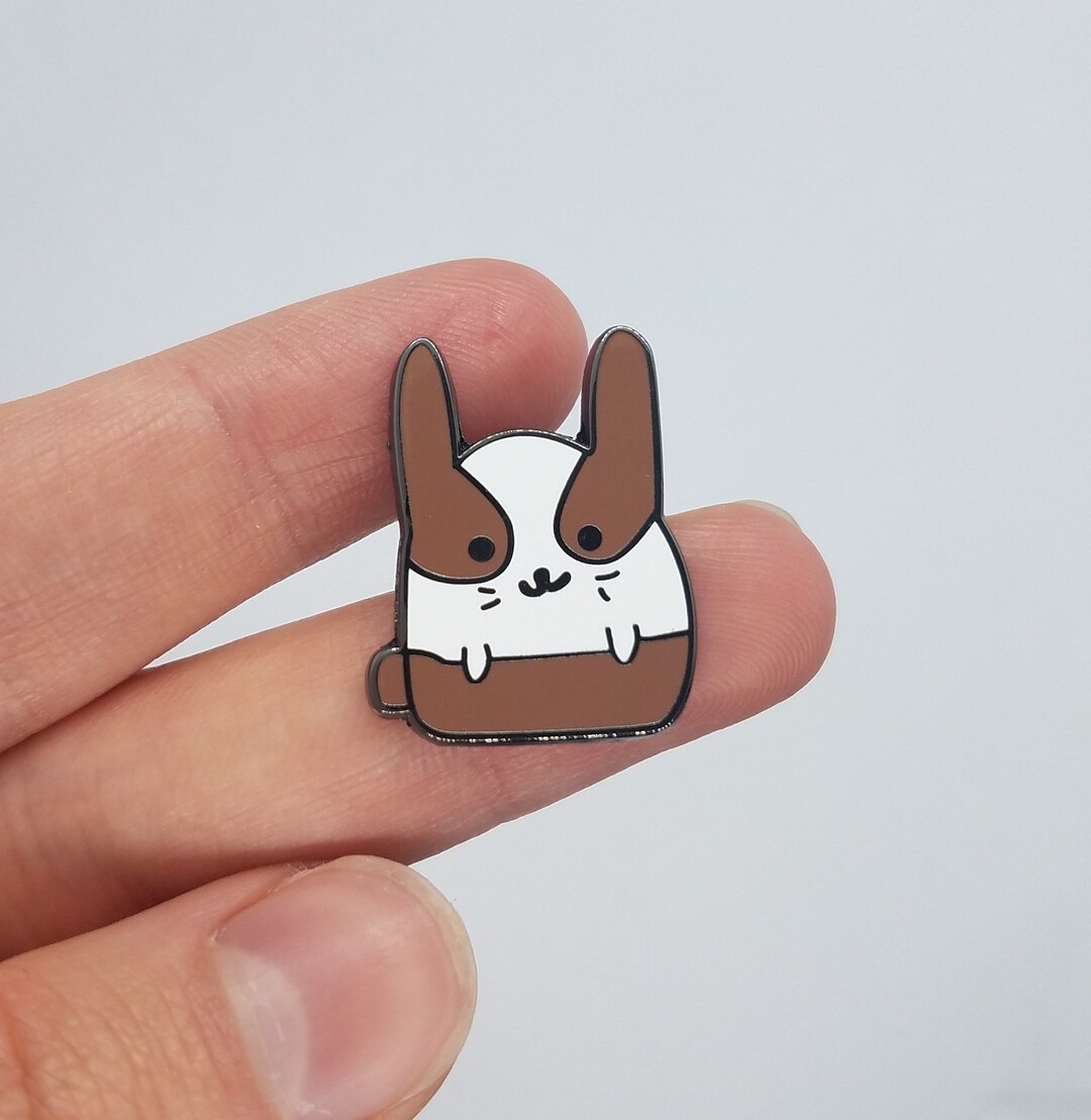 Chibi Bunny Cute Enamel Pin Pet Tribute to Tomo - Etsy