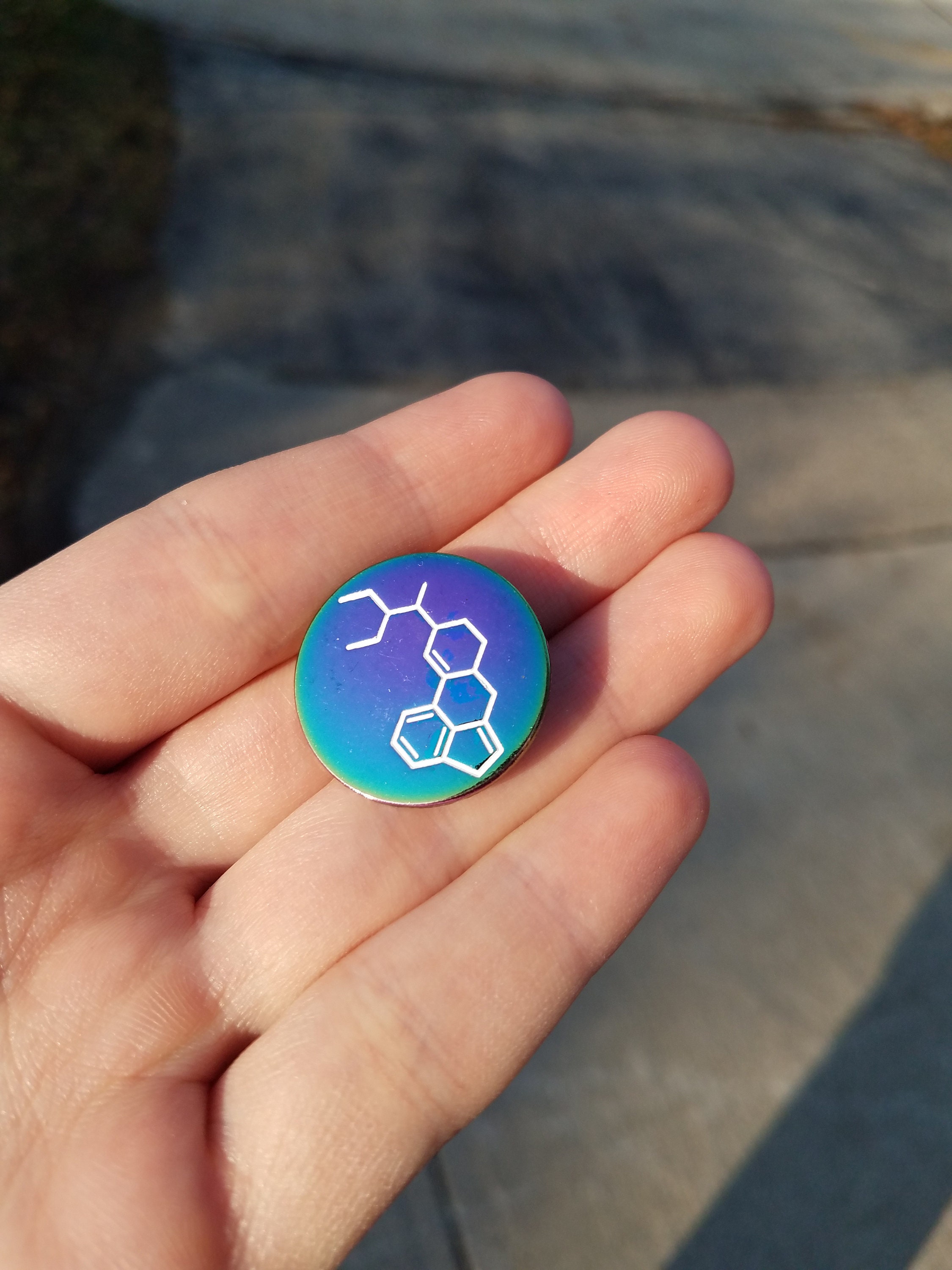 LSD Acid Molecule Rainbow Anodized Drug Enamel Pin - Etsy UK