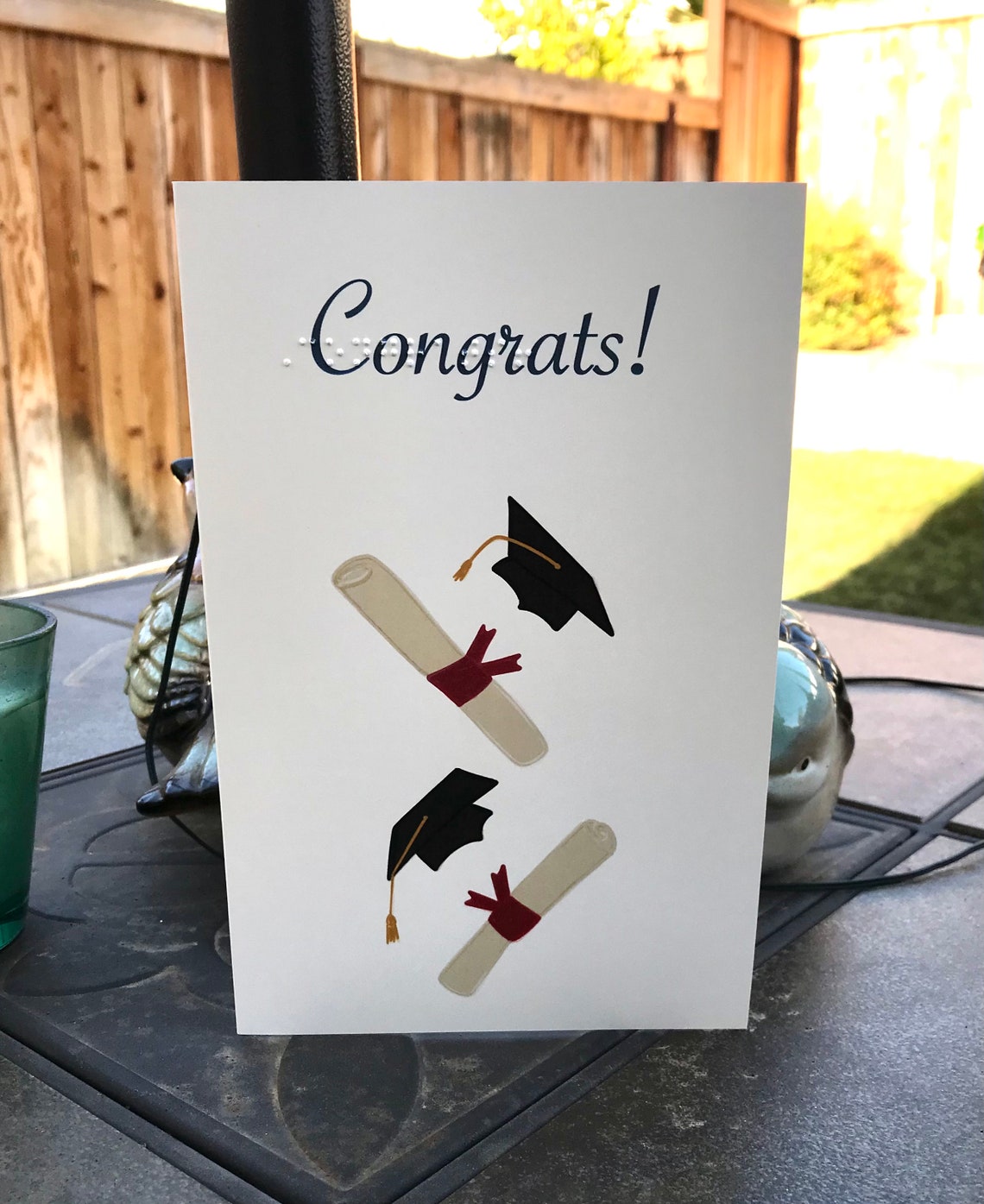 Graduation Card With Tactile Embellishment or Embossing With a ...