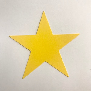 30 Card Stock 5 Point Stars - Dark Yellow - 4-1/4" Cut Outs - Die Cut ...