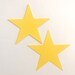 30 Card Stock 5 Point Stars - Dark Yellow - 4-1/4" Cut Outs - Die Cut ...