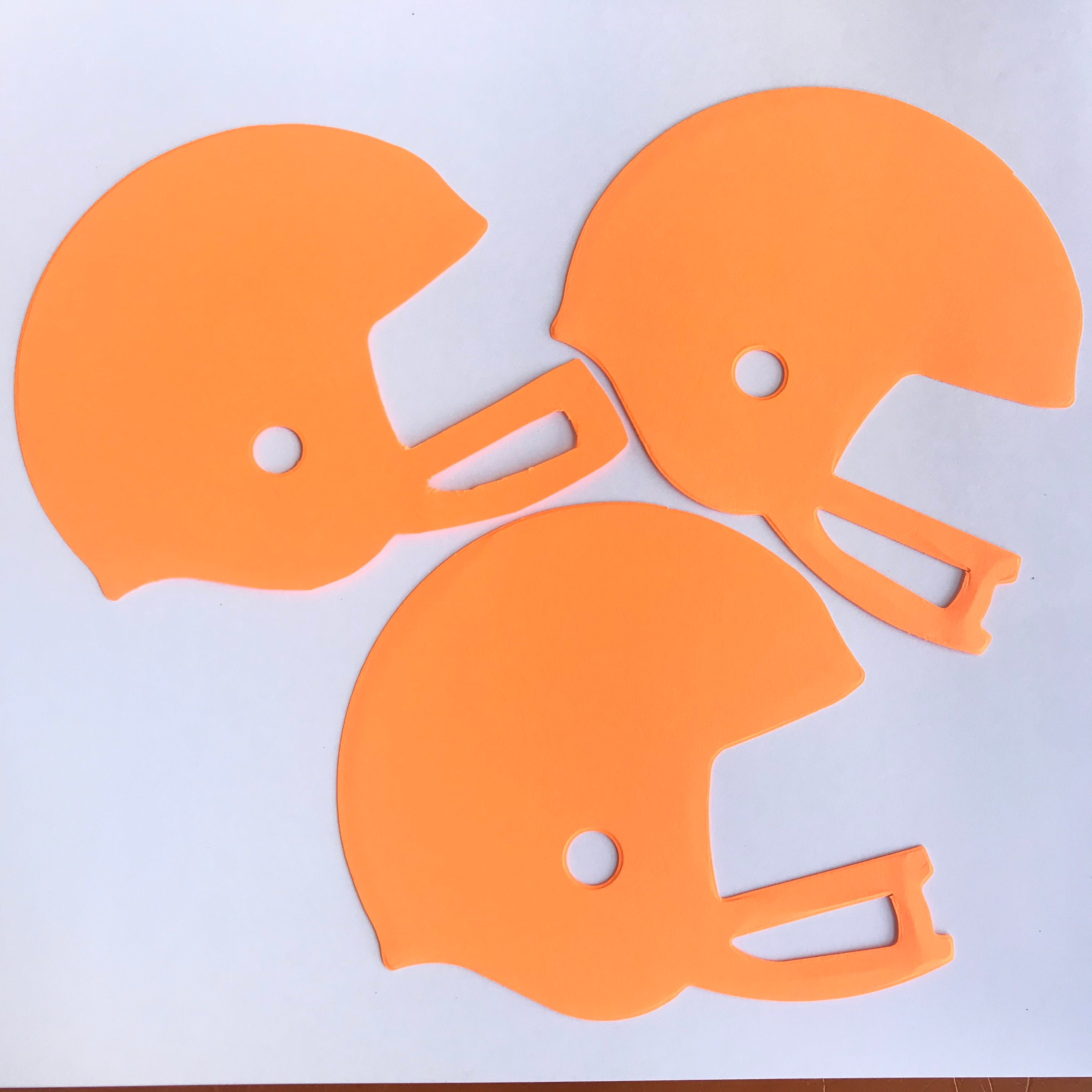 30 Card Stock Football Helmets Orange 4 Cut Outs | Etsy