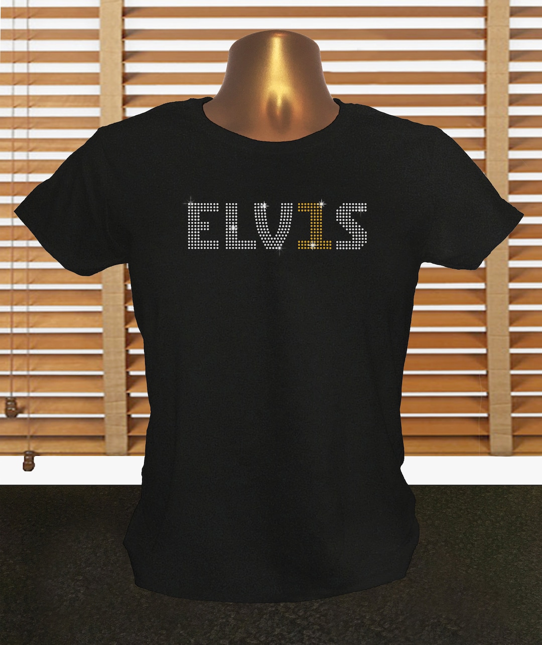 Elvis Presley Elvis No 1 Women's Elvis Presley Bling Rhinestone T Shirt ...