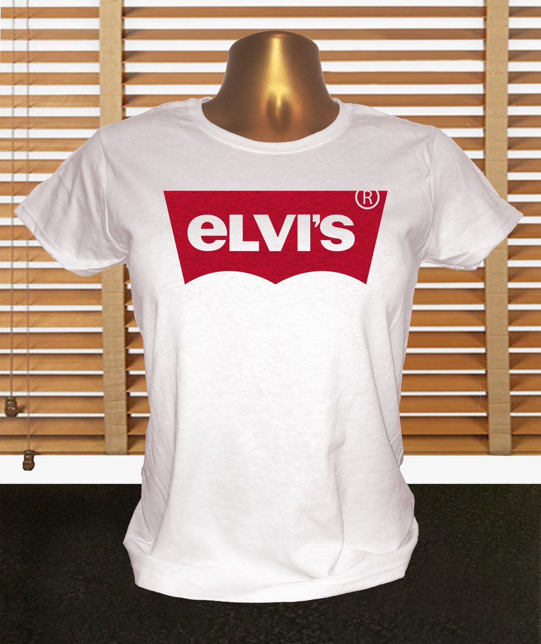 Elvis Presley Graphic In Flock Material Womens Elvis Presley Summer T