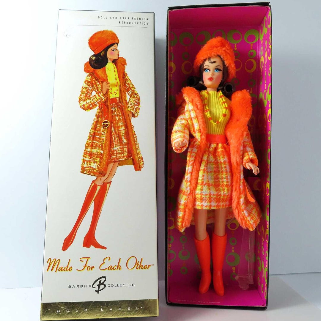 Vintage Gold Label Barbie, NRFB Mattel Made for Each Other Reproduction ...