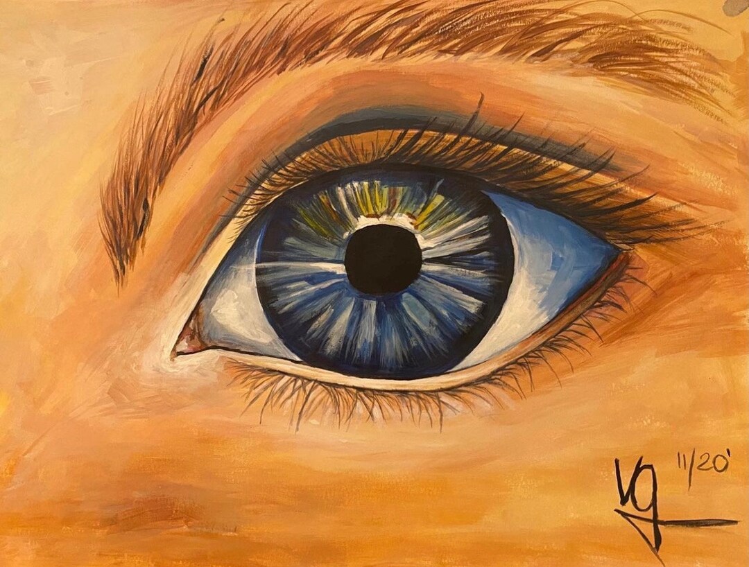 Huge Blue Eye Wall Painting Decor for Home - Etsy