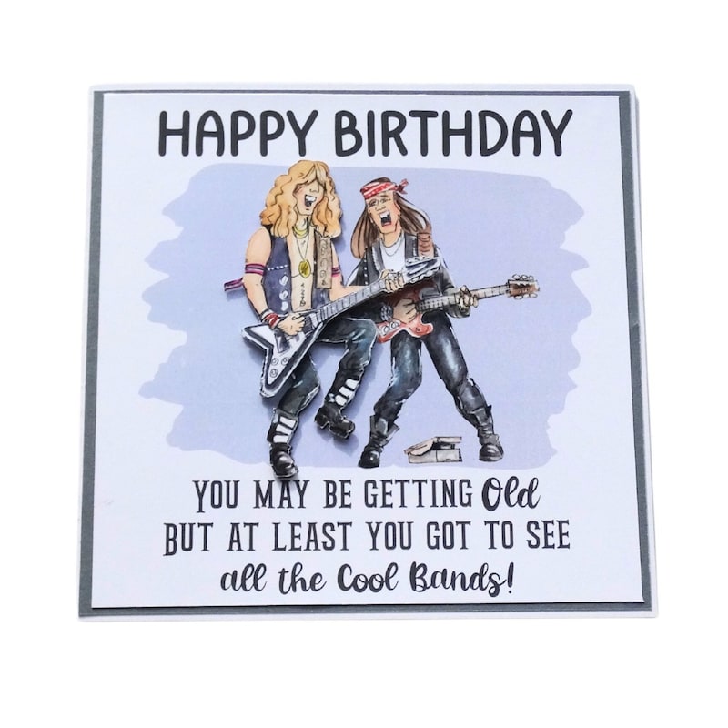 Rocker Birthday Cards - Etsy UK