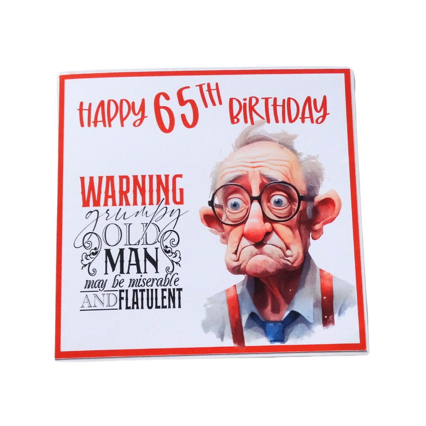Sarcastic 65th Birthday Card for Men, Cheeky Birthday Card - Etsy UK