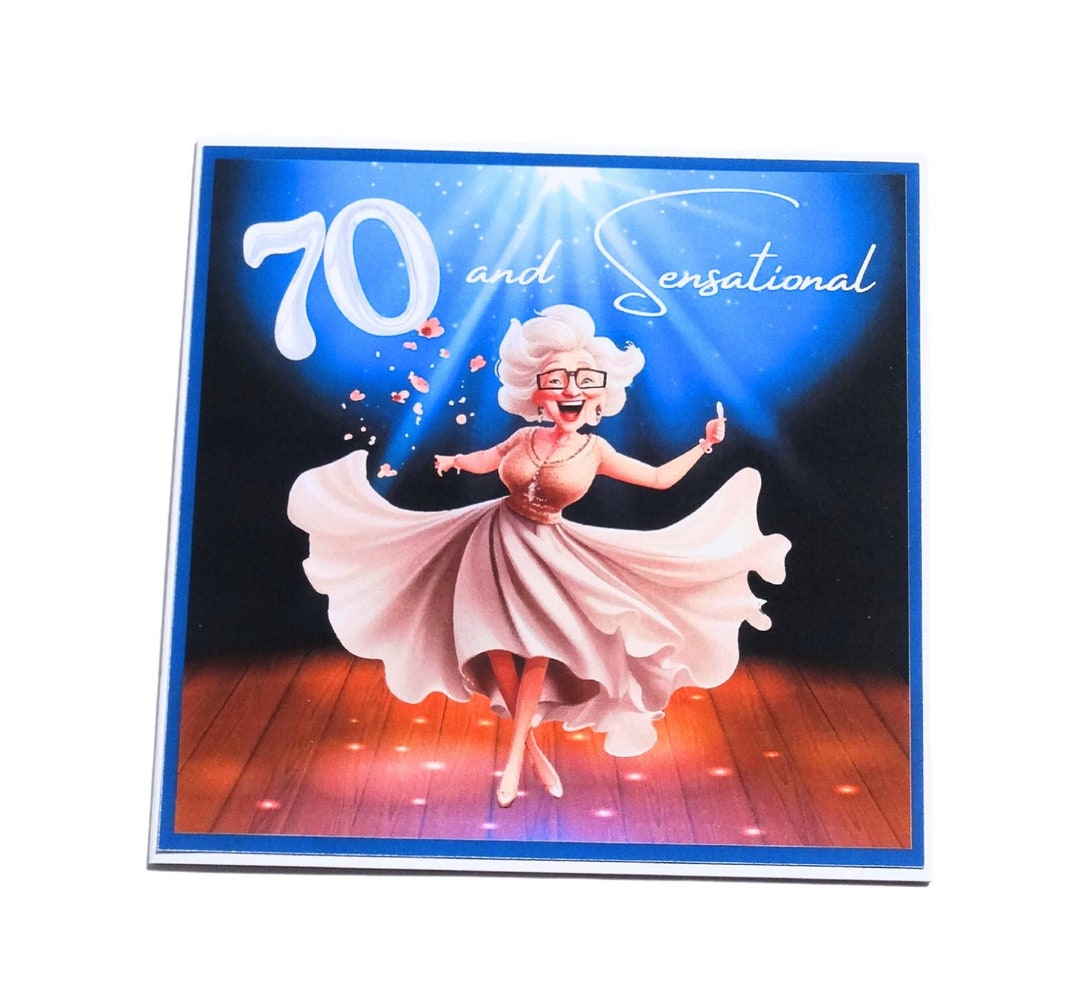 70 & Sensational Birthday Card for Women, Fun Ladies 70th Birthday Card ...