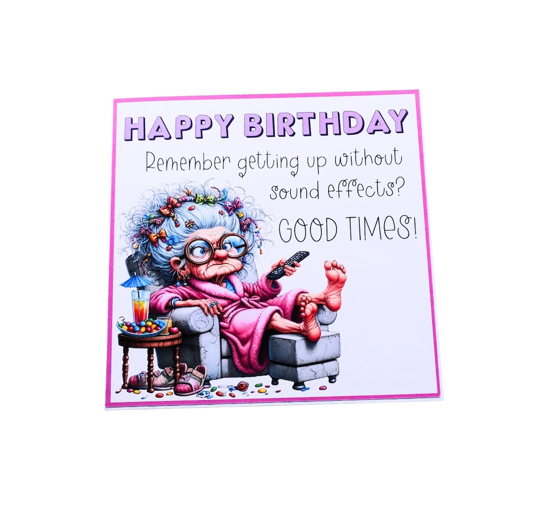 Cheeky Birthday Card for Women: Handmade Grumpy Old Lady Card - Etsy Canada