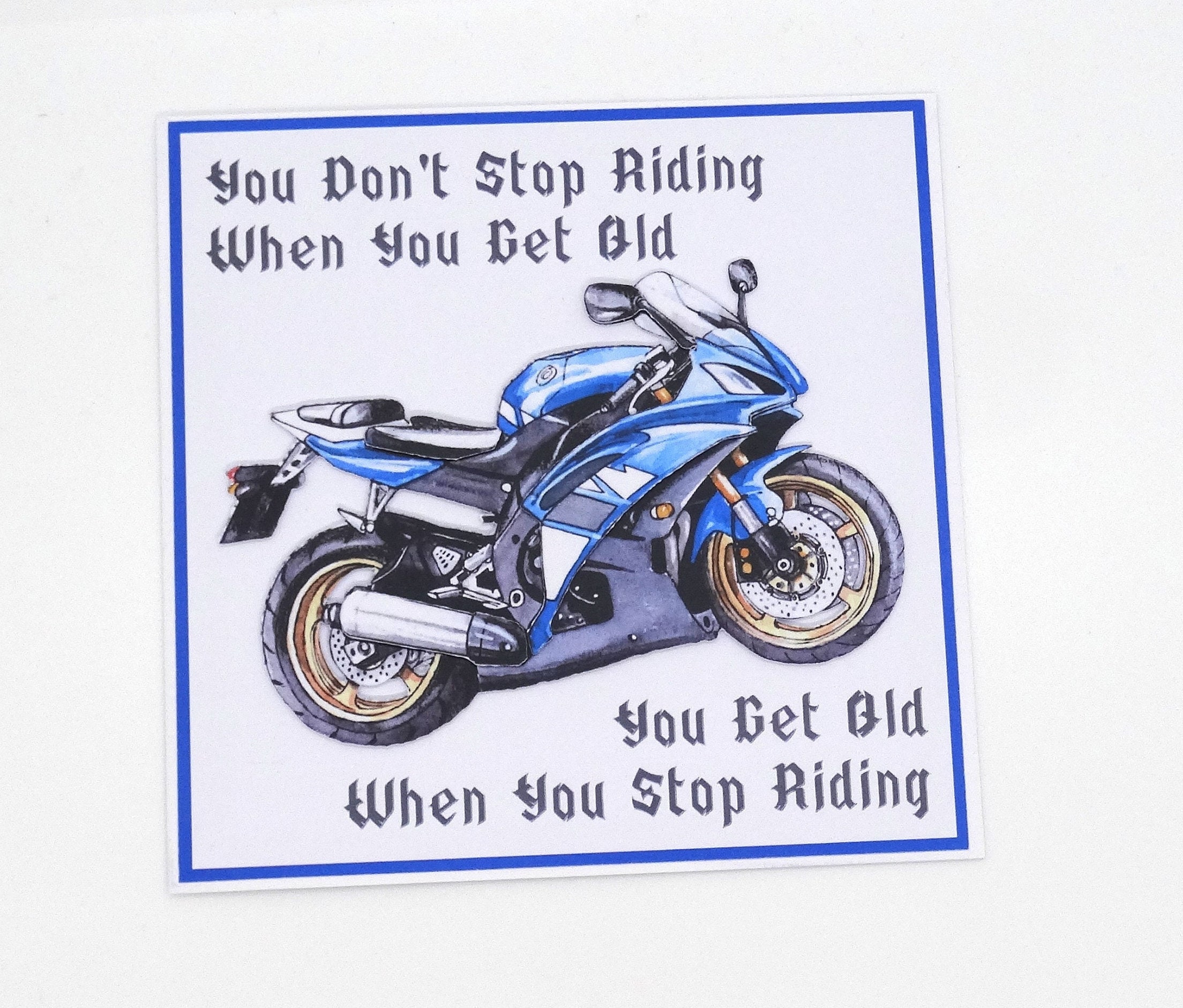 Handmade Biker Birthday Card: Yamaha Motorcycle Design - Etsy