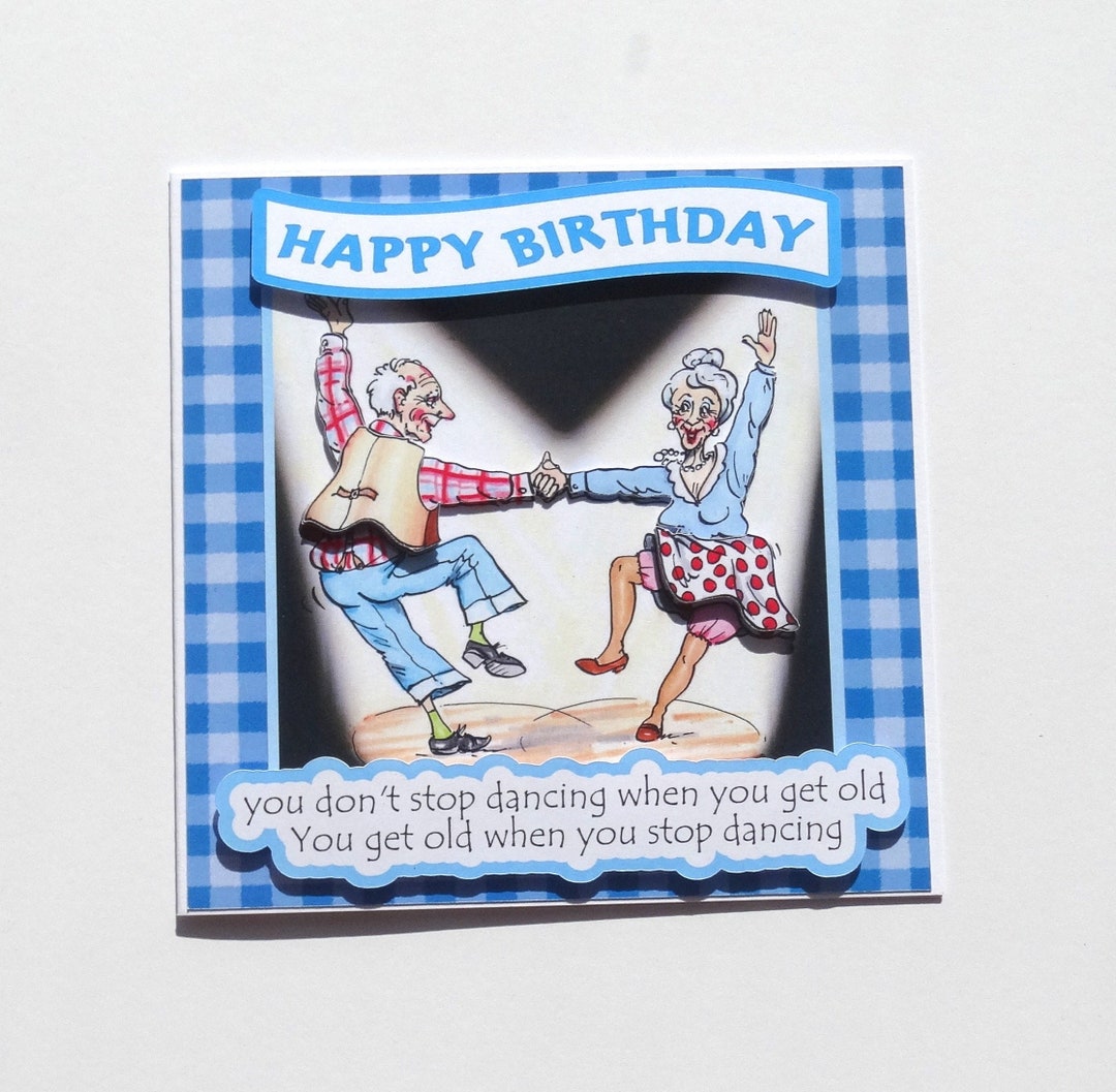 Cheeky Couples Dancing Card, Funny Birthday Card, Getting Older Card - Etsy