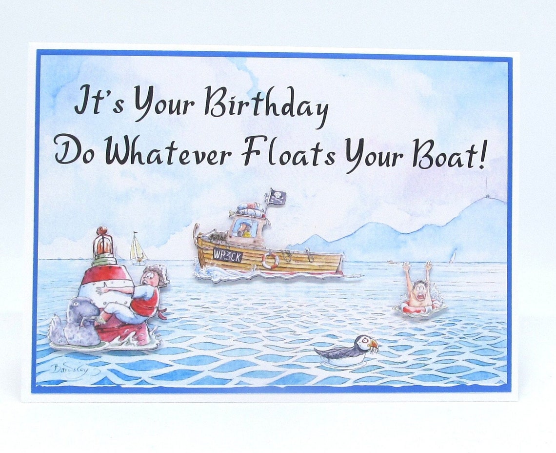 Fun Sailing Birthday Card, Funny Boating Card - Etsy UK