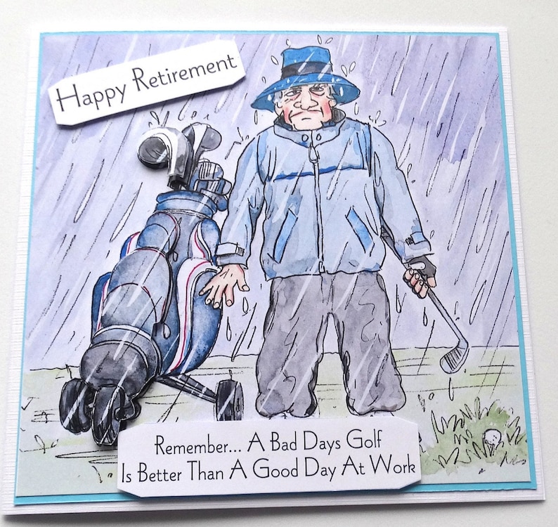 Retirement Card for Men, Golf Retirement Card - Etsy