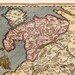 Old Map of the Wales, Cambriae Typus Auctore Humfredo Lhuydo ...