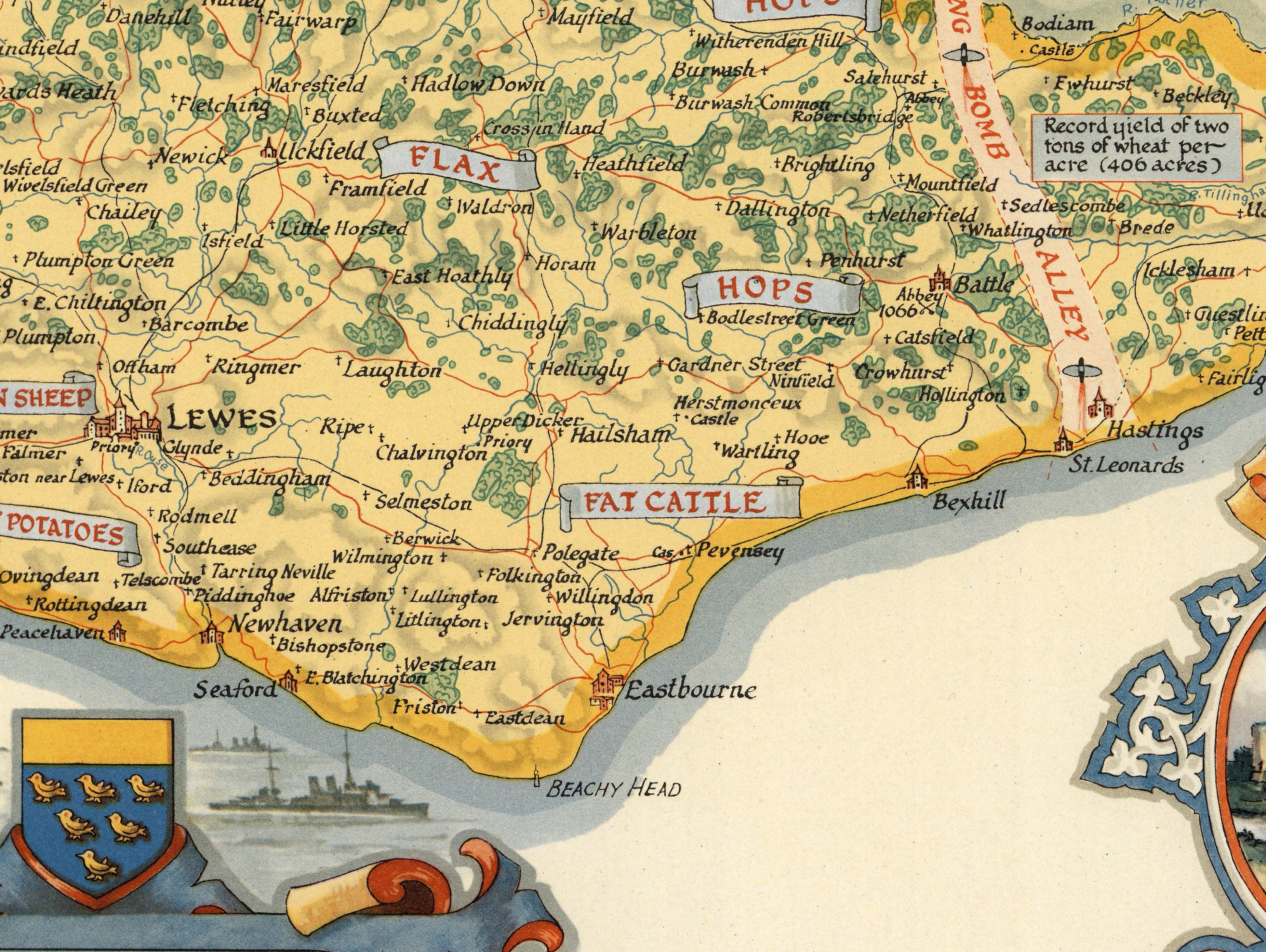 Sussex Map Old 19th Century Map United Kingdom's - Etsy UK