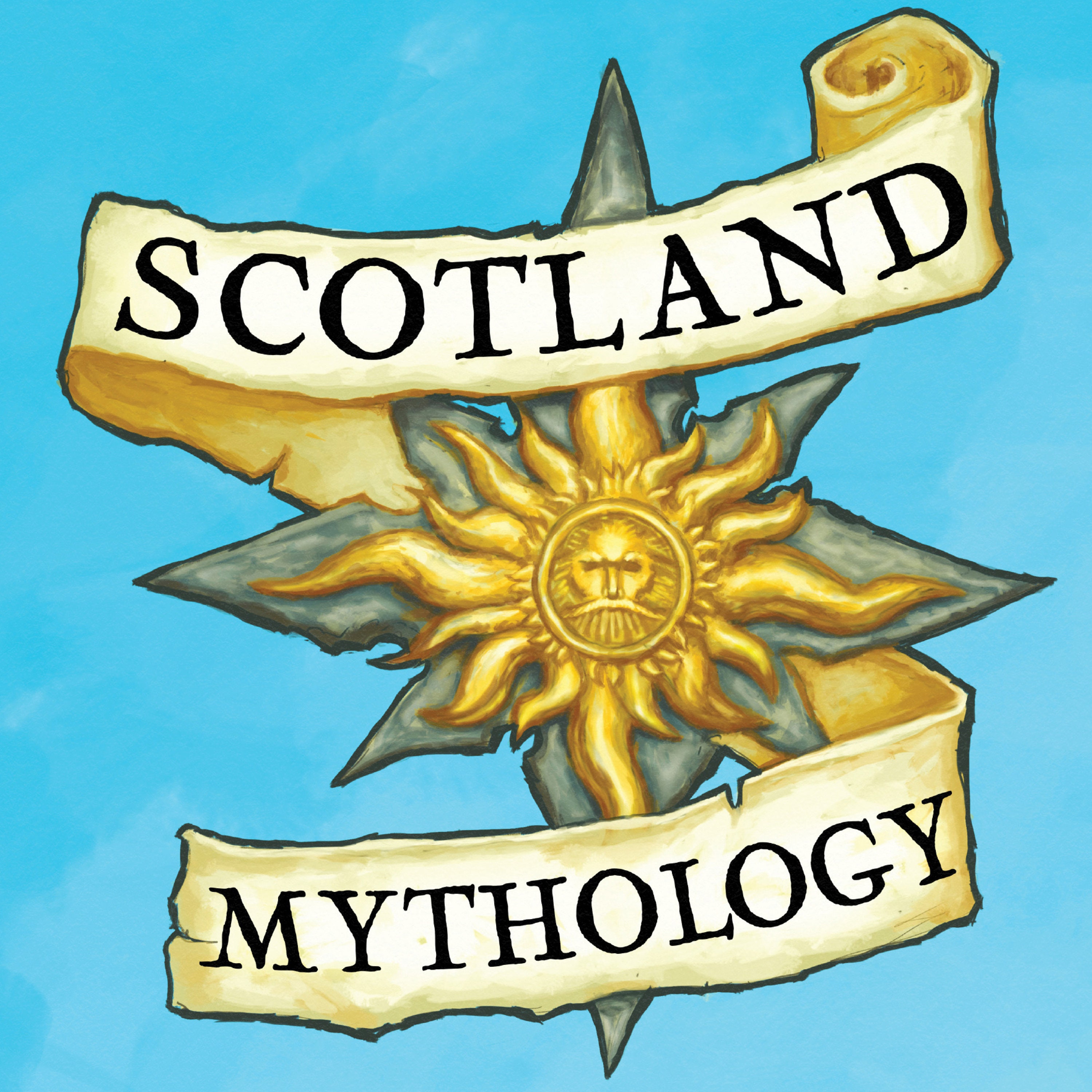 Illustrated Map of Scottish Mythology - Featuring Mythical Beasts and ...