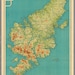 Map of Harris and Lewis, Outer Hebrides | Old Antique Map of Isle of ...