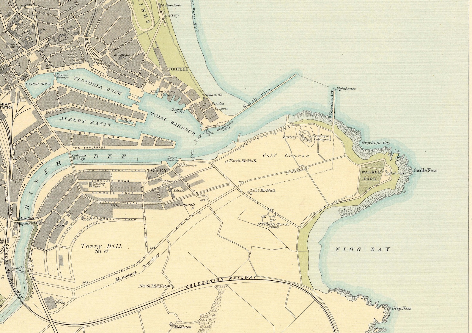 Aberdeen Map | Old Antique Map | 1912 |old Map Wall Print| Poster Wall ...