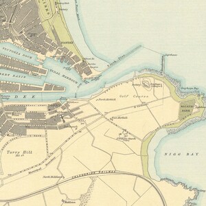 Aberdeen Map | Old Antique Map | 1912 |old Map Wall Print| Poster Wall ...