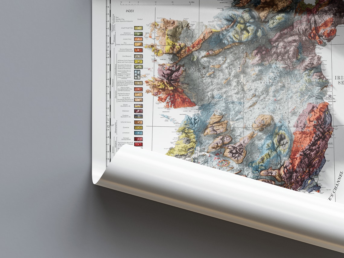 Ireland Geological Map - Ireland Relief Map, Ireland Topo Map, Dublin ...