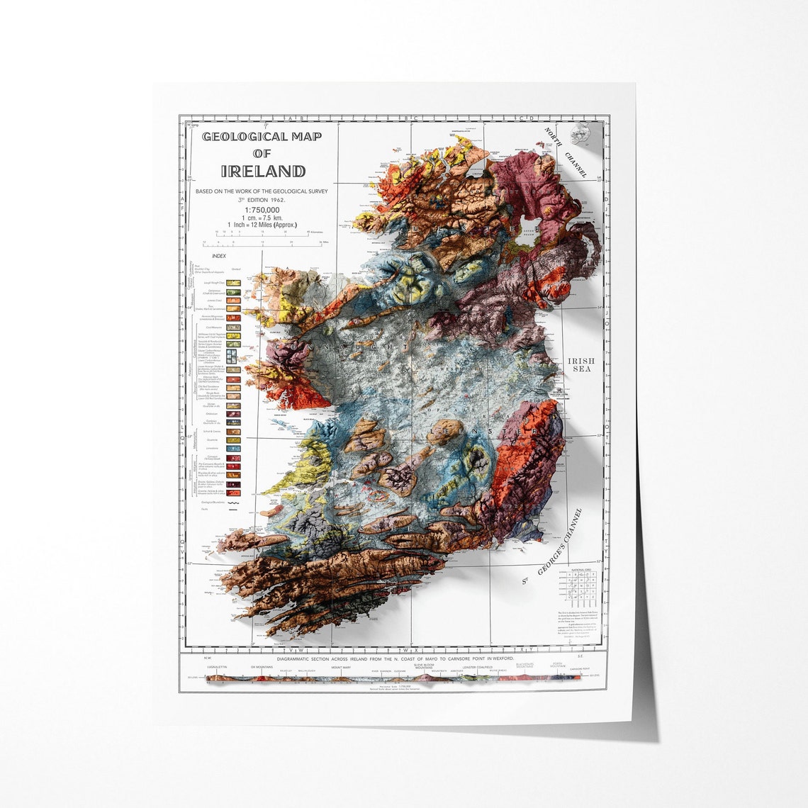 Ireland Geological Map - Ireland Relief Map, Ireland Topo Map, Dublin ...