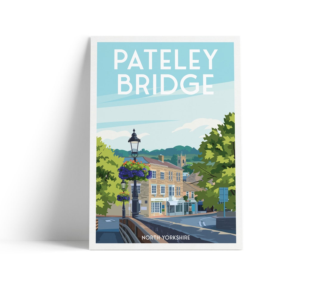 Pateley Bridge Poster, West Yorkshire - Art Print - Etsy
