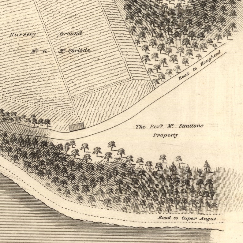 Dunkeld Map | Old Map of Dunkeld | Perth and Kinross | Wall Art Print ...