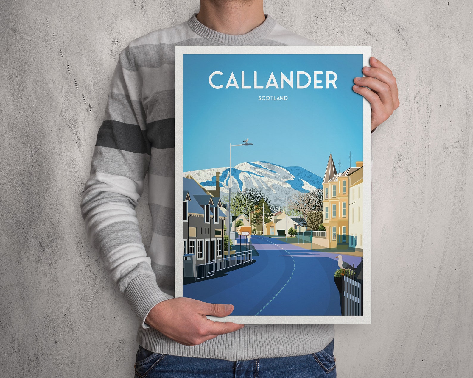 Callander Print Scottish Travel Poster River Teith - Etsy UK