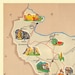 Bulgaria Tourist Map Old Print of Bulgaria Berkovista Rousse Silistra ...