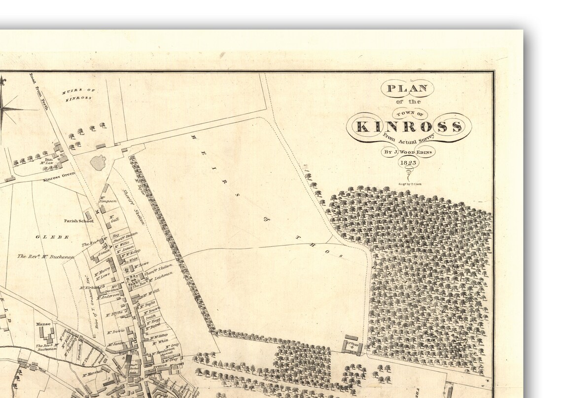 Old Map Of Kinross Ancient Map Print Kinross Old Map | Etsy