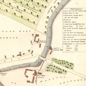 Dalkeith Map | Plan of Dalkieth | Vintage Scotland Map | Reproduction ...