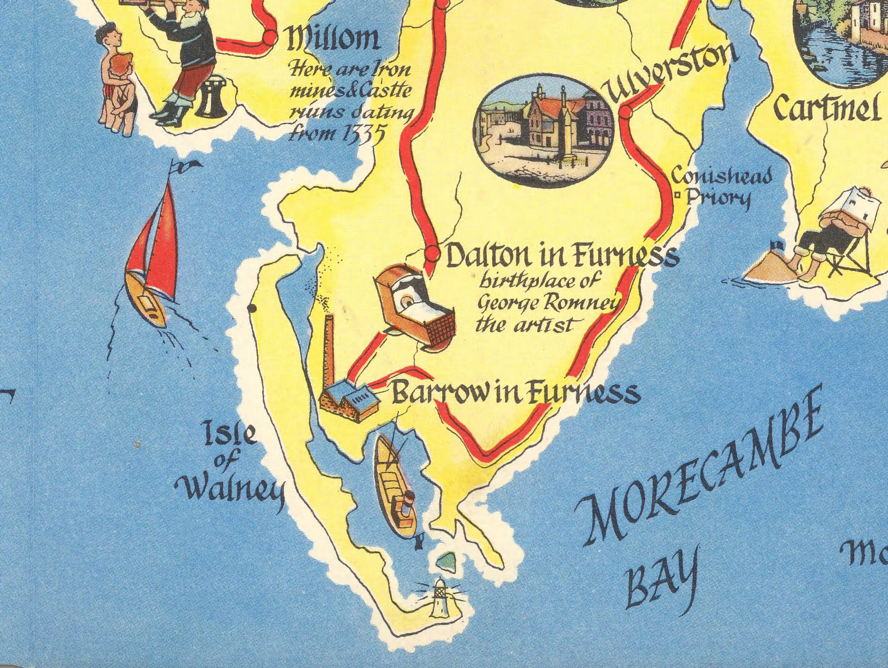 Lake District Map Pictorial Poster Ullswater Keswick | Etsy