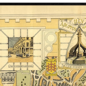 Bath Map - Pictorial Map of the Historic City of Bath -bath Illustrated ...