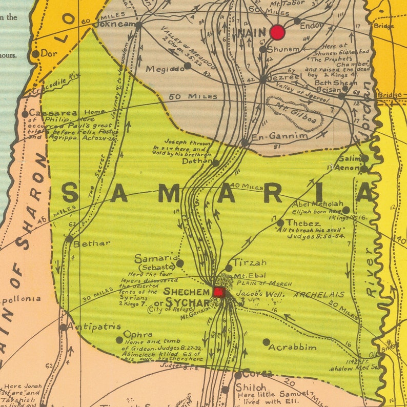 Student's Map of Palestine - Old Palestine Poster - Old and New ...