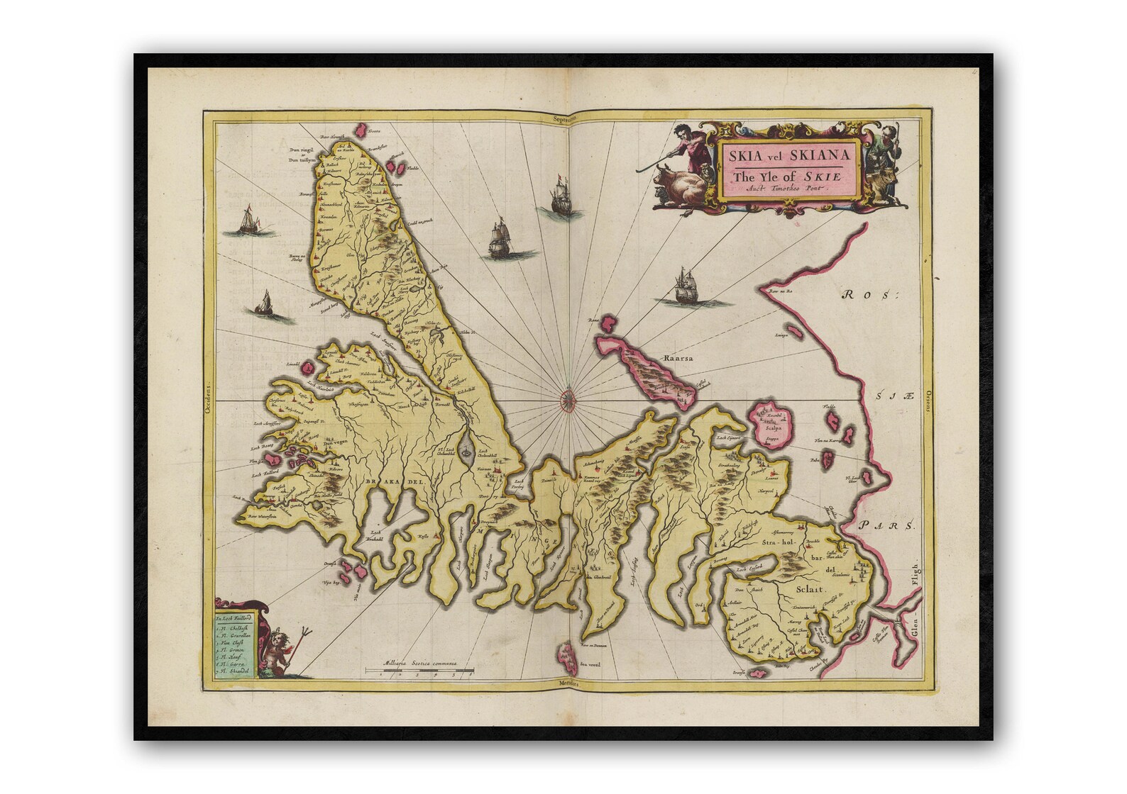 Skye Map Old Antique Map of Isle of Skye 1665 Old Map - Etsy UK