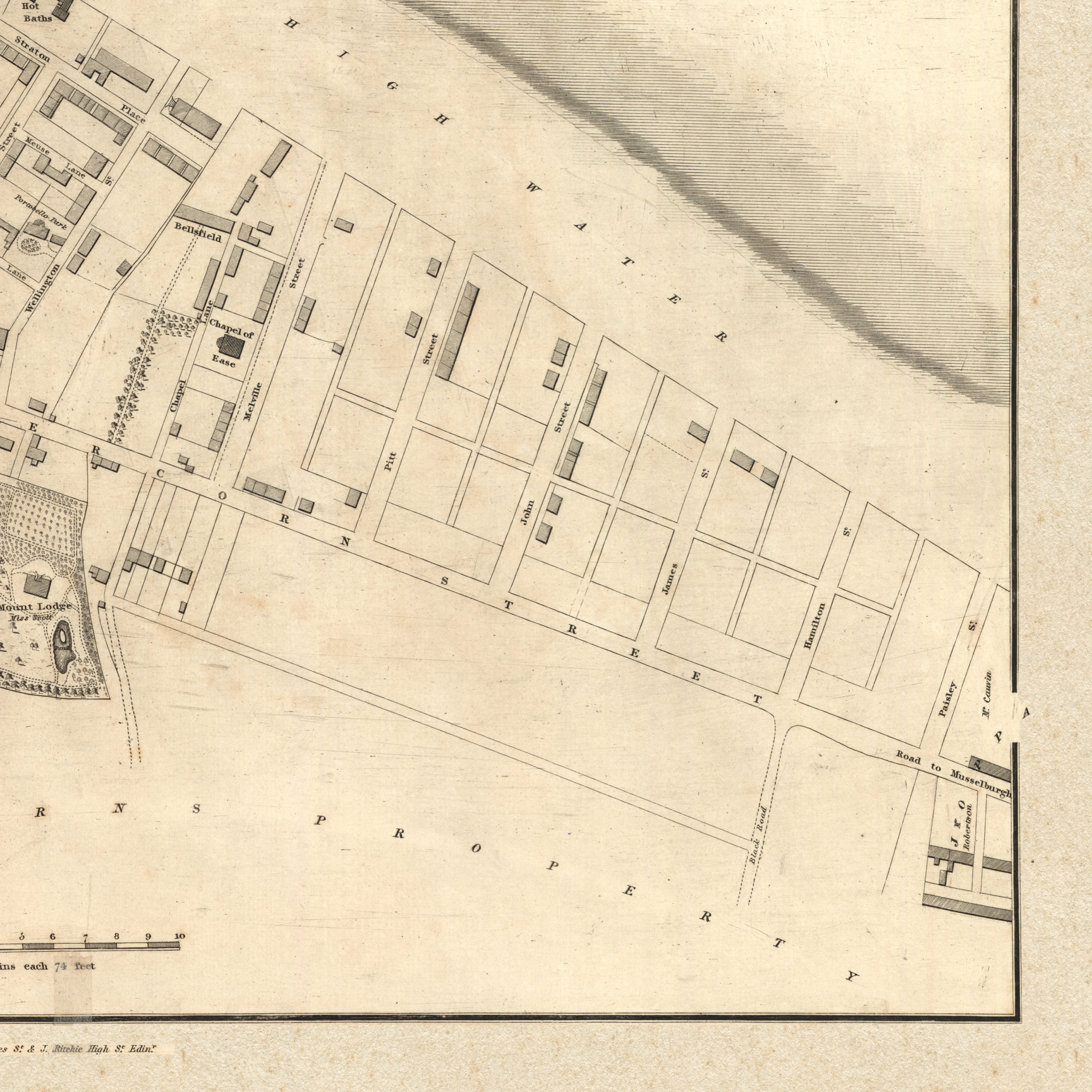 Old Map of Portobello Old Town Survey of Edinburgh John - Etsy
