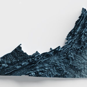 Virginia Art Relief Map - 2D Print - USA Geology - 2D Shaded Relief Map ...