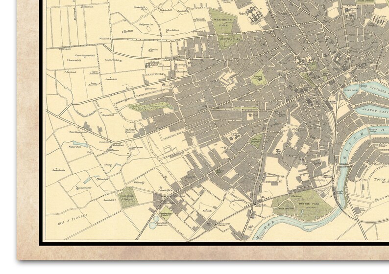Aberdeen Map Old Antique Map 1912 old Map Wall Print - Etsy UK