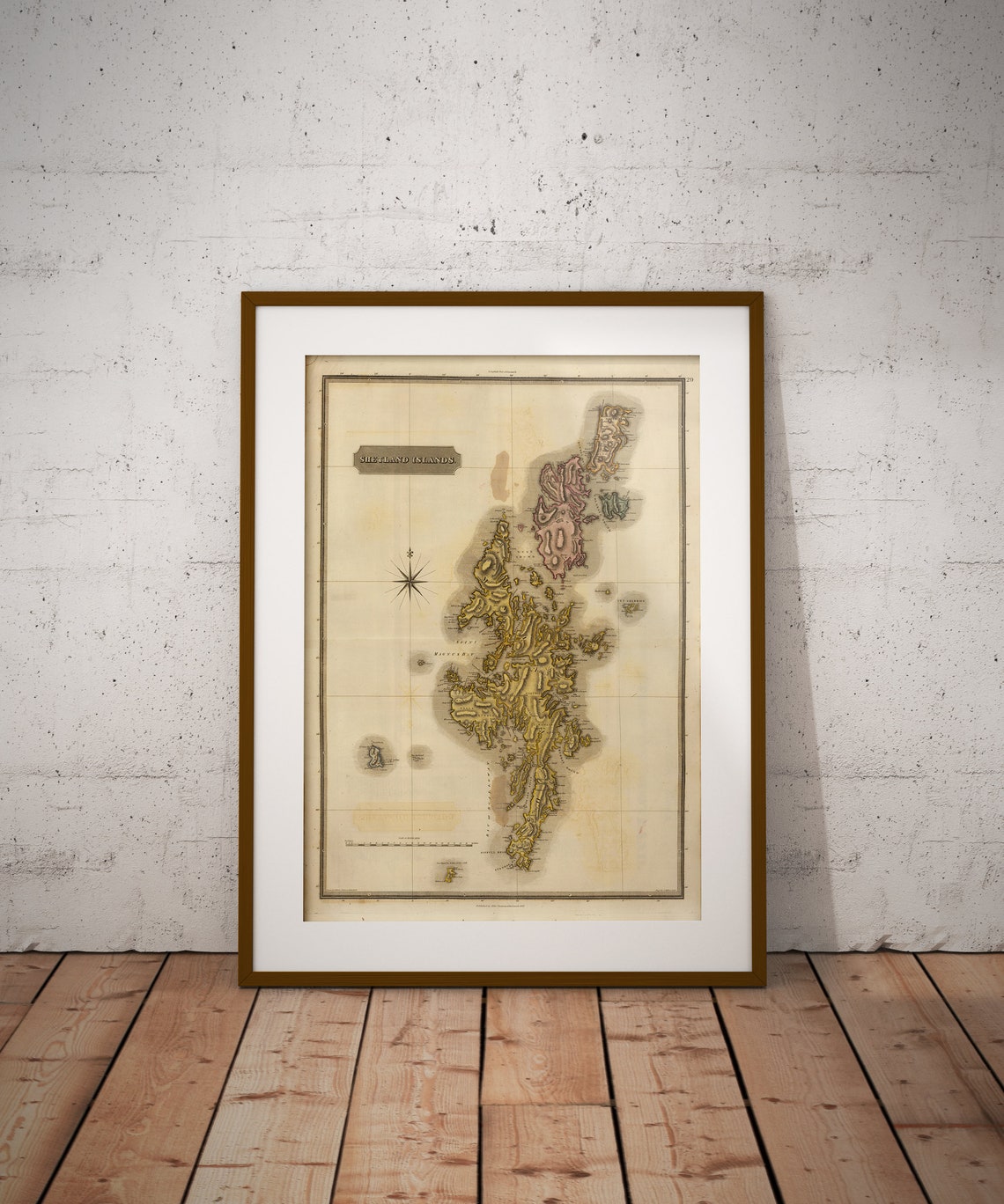 Shetland Islands Map Old Map Vintage Map Lerwick Fair - Etsy UK