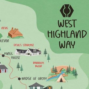 West Highland Way Map | Milngavie to Fort William | Scottish Trails ...