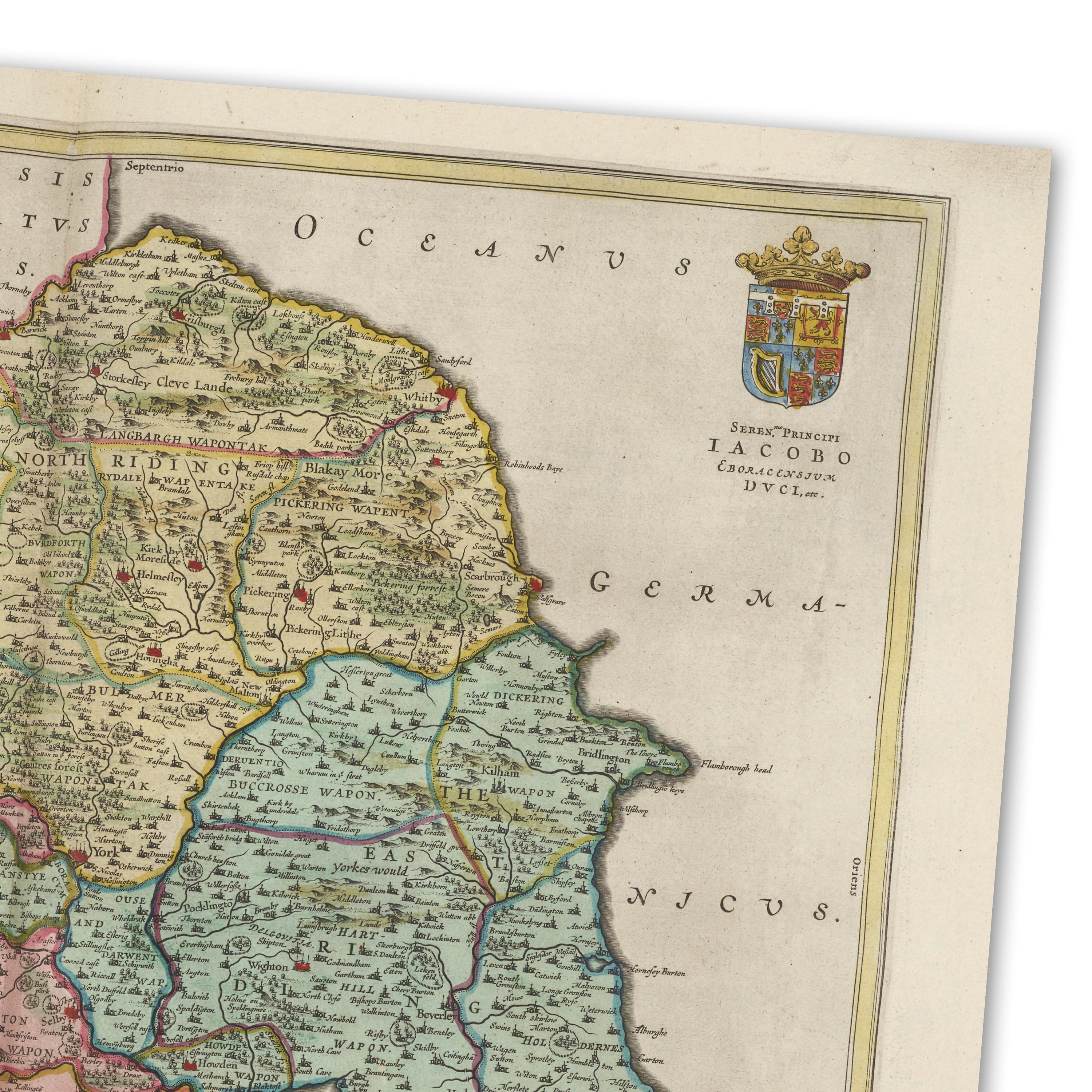 Old Yorkshire Map | Dvcatvs Eboracensis | Old Antique Map | 1665 ...