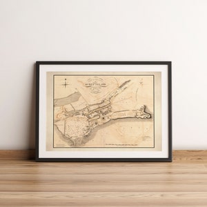 Burntisland Vintage Map | Old Map of Burnt Island | Wall Art Print ...