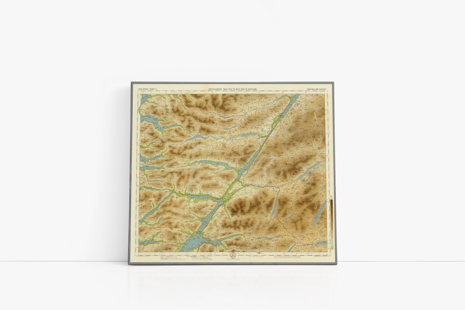 Old Map of Fort William | Ancient Map Print | Fort William Old Map ...