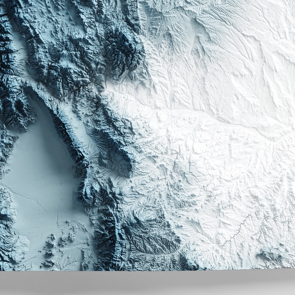 Colorado Art Relief Map - 2D Print - USA Geology - 2D Shaded Relief Map ...