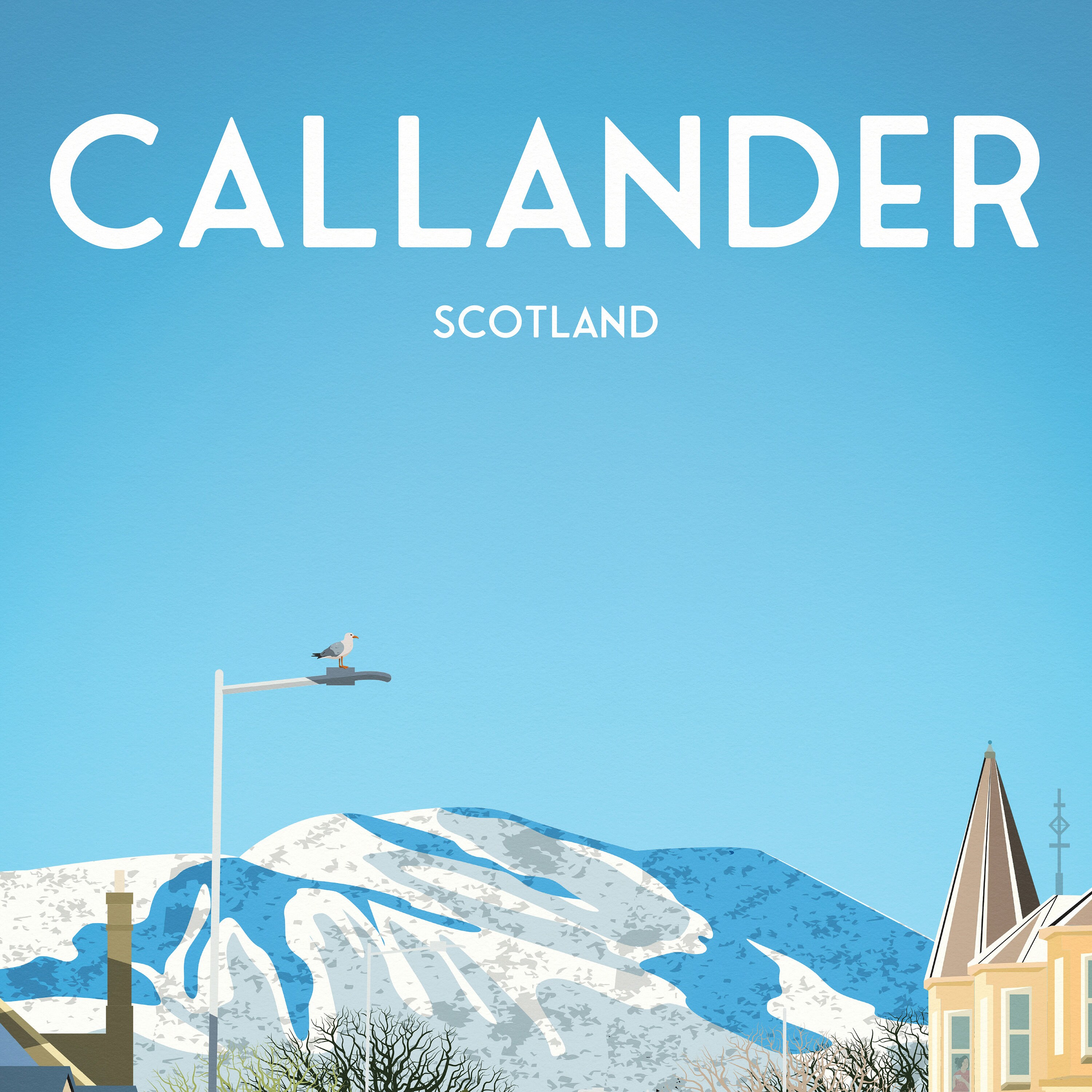 Callander Print Scottish Travel Poster River Teith - Etsy UK