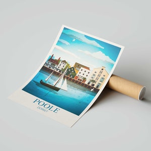 Poole Travel Poster - Dorset Wall Art - England Travel Print - Etsy UK
