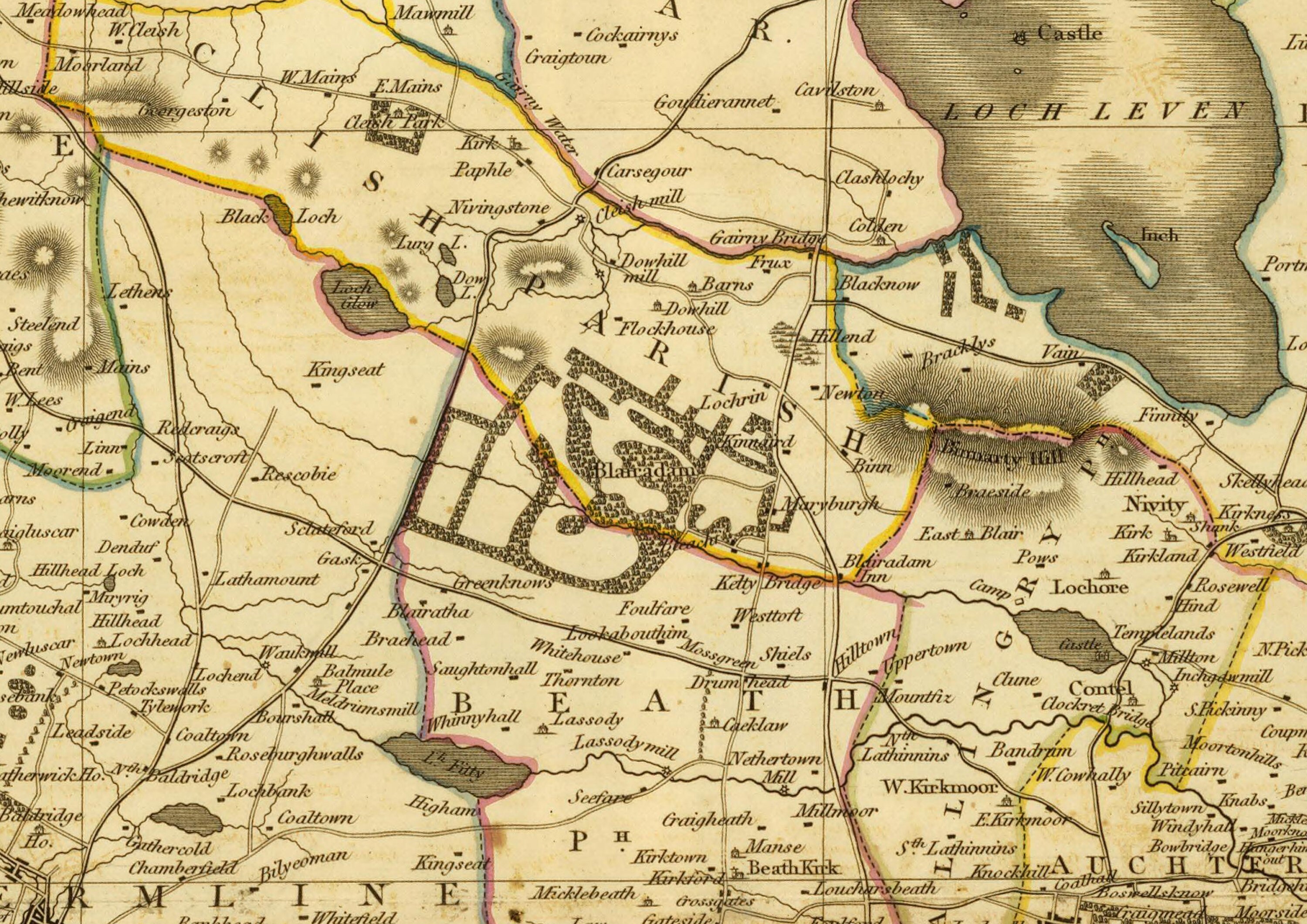 Map of Fife Scotland 1831 Old Replica Poster Print Scottish - Etsy UK