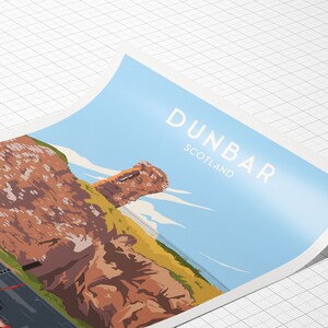 Dunbar Print - Travel Poster - Firth of Forth - Dunbar Harbour ...